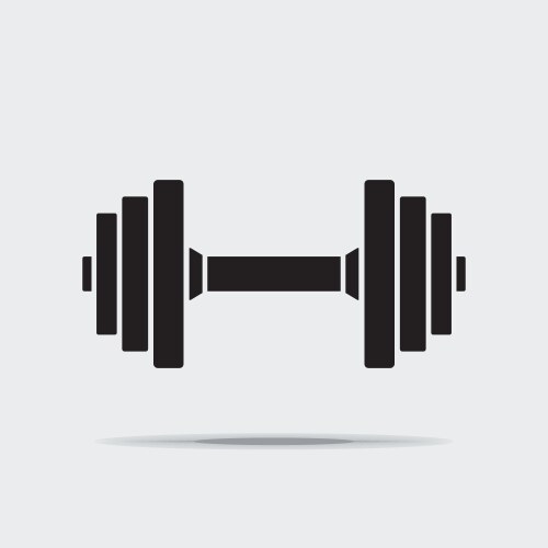 Dumbbell icon Royalty Free Vector Image - VectorStock