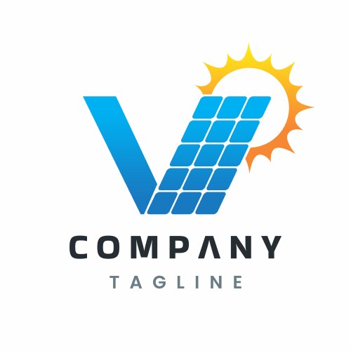 Letter z solar energy logo power panel Royalty Free Vector