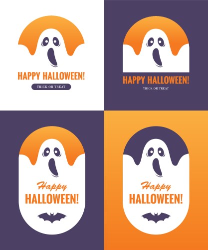 Collection of halloween labels and signs Vector Image