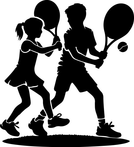 Kids Playing Sports Black and White Vector Images (over 11,000)