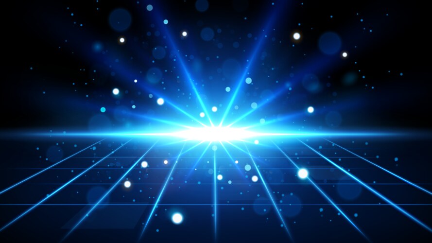 Red rays rising from horizon Royalty Free Vector Image