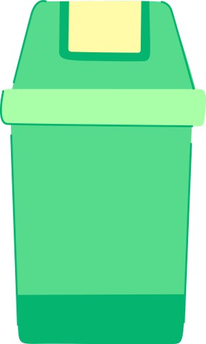 Plastic trash bin garbage cartoon Royalty Free Vector Image
