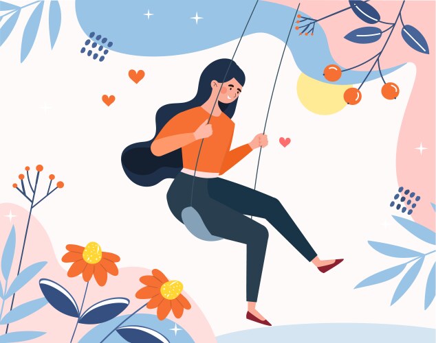 Time for yourself concept Royalty Free Vector Image