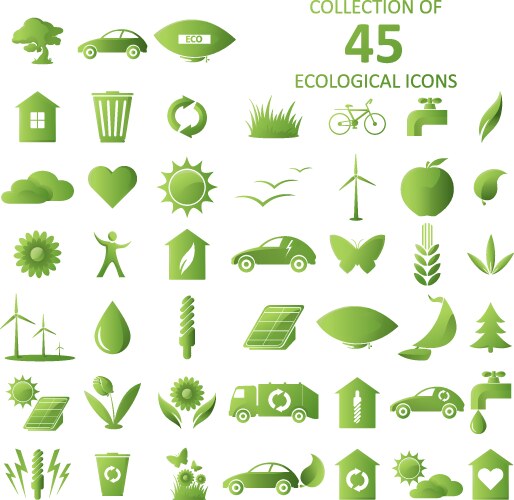 Set of environmental icons Royalty Free Vector Image