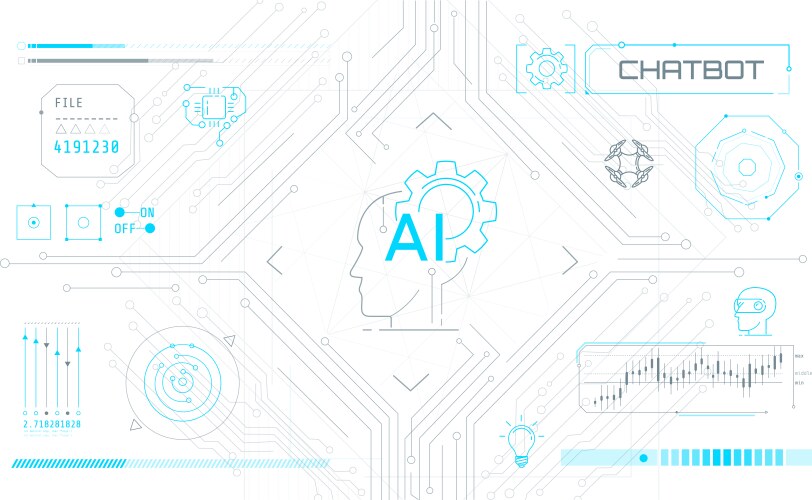 Infographics on the topic of future technologies Vector Image