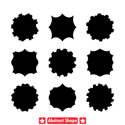 Basic shape silhouette collection essential Vector Image