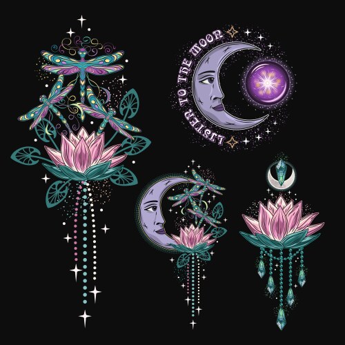 Moon Flower Logo Vector Images (over 2,000)