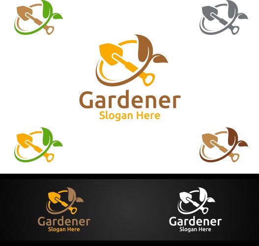 Gardener mascot logo Royalty Free Vector Image