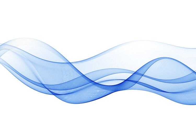 Blue transparent flow of abstract wavy lines Vector Image
