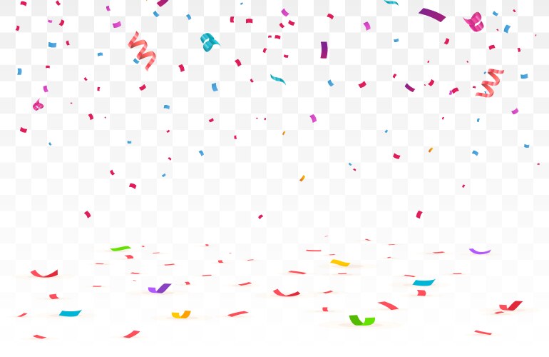Colorful confetti on transparent background Vector Image