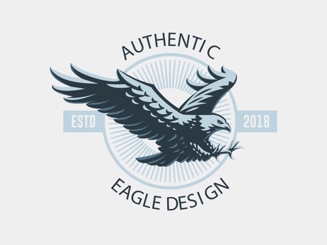 American eagle emblem Royalty Free Vector Image