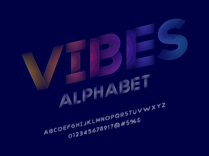 Multiply font Royalty Free Vector Image - VectorStock