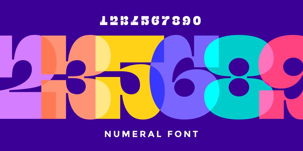 Colorful gem stones font numeral 5 Royalty Free Vector Image