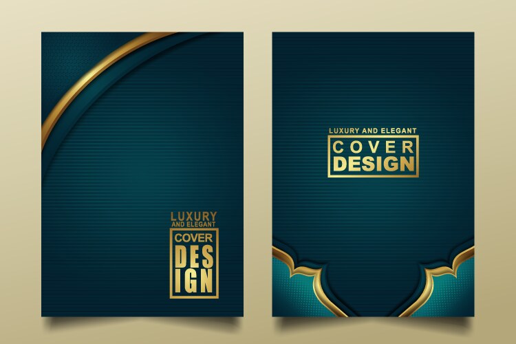 Two set cover design template with luxury Vector Image