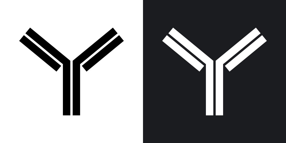 Antibody icon set on white background Royalty Free Vector