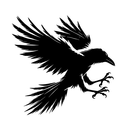 Raven Silhouette Vector Images (over 4,900)