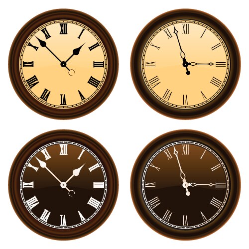 Wall clock Royalty Free Vector Image - VectorStock