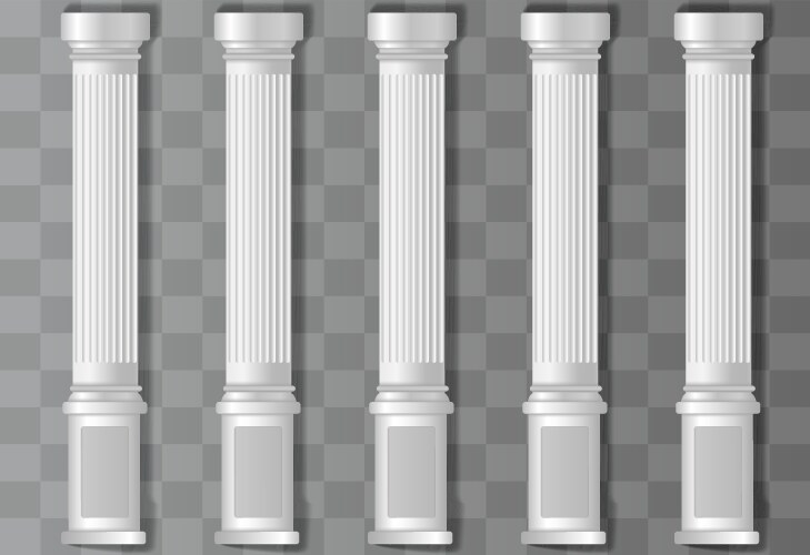 Antique white colonnade with ionic columns Vector Image