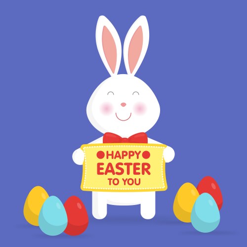 Happy easter bunny Royalty Free Vector Image - VectorStock