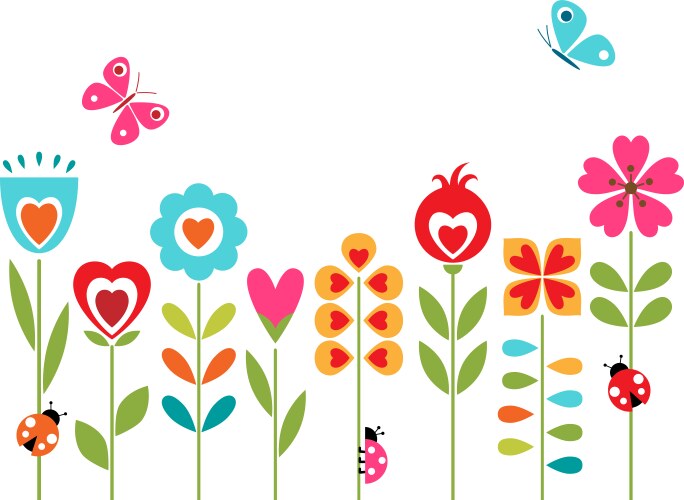Floral spring design Royalty Free Vector Image