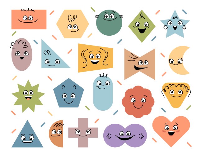 Cartoon Characters Geometric Shapes Vector Images (over 10,000)