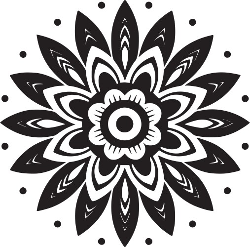 Mandala - minimalist and simple silhouette Vector Image