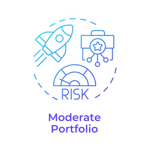 Implementing portfolio blue gradient concept icon Vector Image