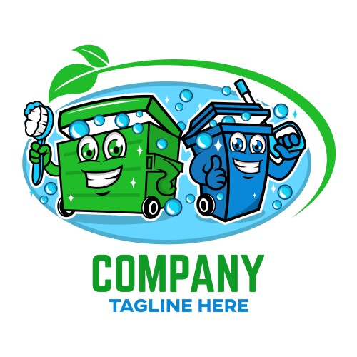 Trash can logo Royalty Free Vector Image - VectorStock