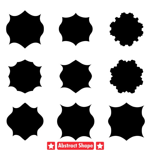 Elegant abstract shape silhouettes modern Vector Image