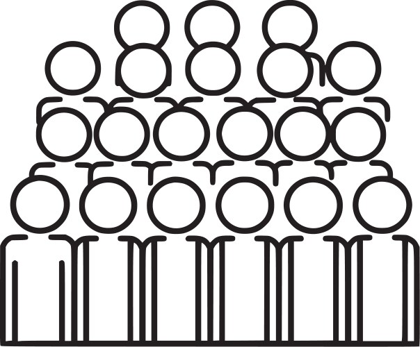 Crowd icon Royalty Free Vector Image - VectorStock
