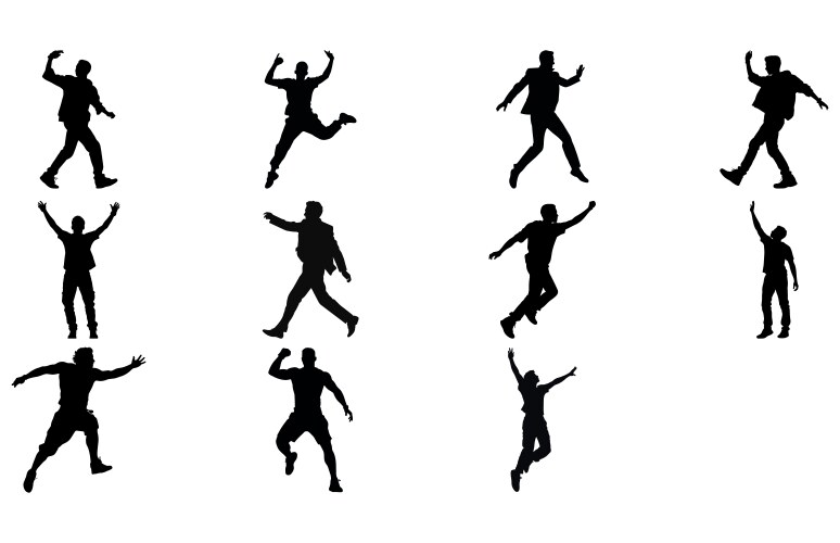 Energetic man activity silhouette icon Royalty Free Vector