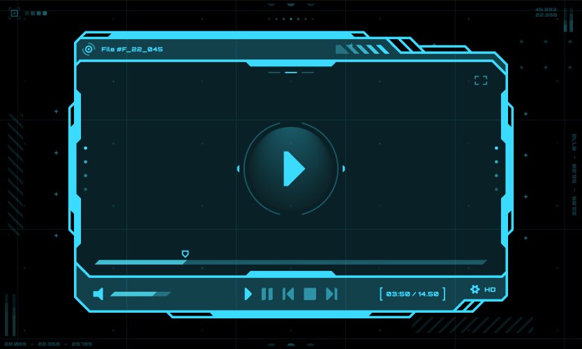 Hud game element futuristic tech screen template Vector Image