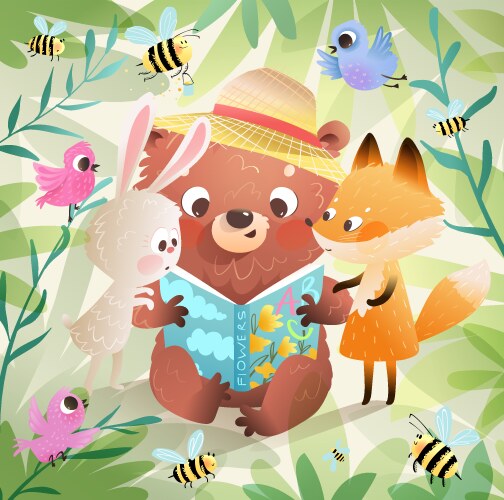 Cartoon forest animals set Royalty Free Vector Image