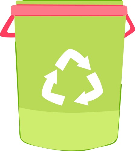 Box trash bin cartoon Royalty Free Vector Image