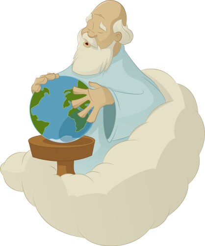 Jesus and the world Royalty Free Vector Image - VectorStock