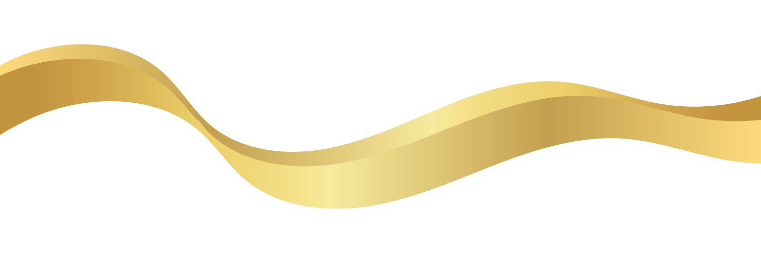 Gold wave curve golden corner shape Royalty Free Vector