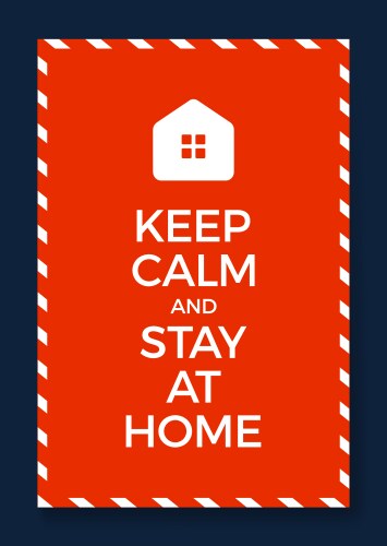 Stay home safe - lettering typography poster Vector Image