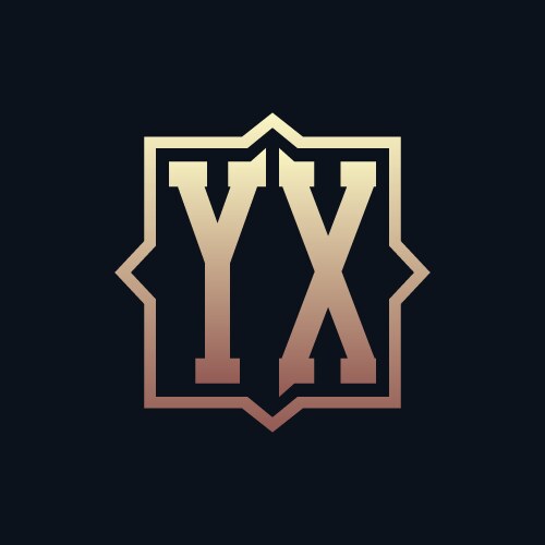 Luxury initial monogram logo design elegant Vector Image