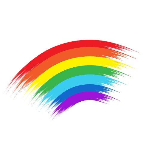 Colorful rainbow arch with dripping paint Vector Image