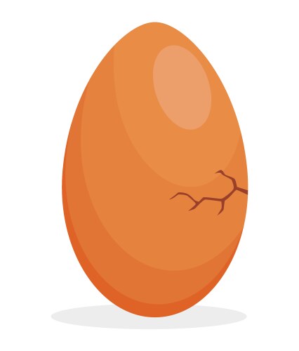 Little chick hatching out the egg Royalty Free Vector Image