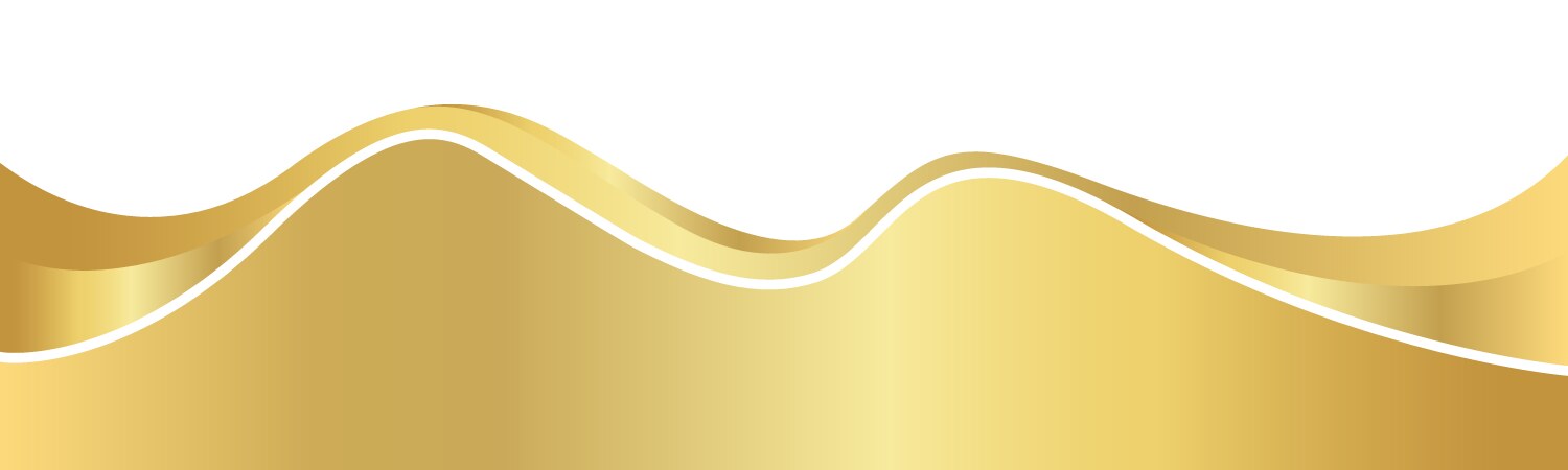 Golden wave shape for corner border certificate Vector Image