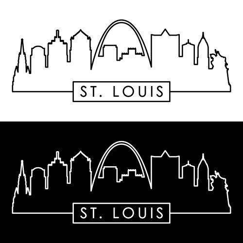 St Louis Skyline Vector Images (94)