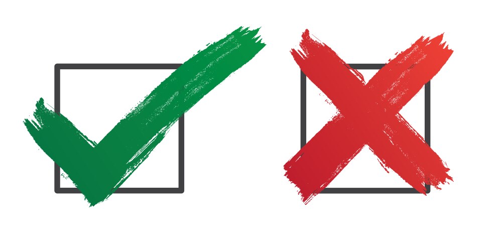 Correction Mark and X Vector Images (over 2,600)