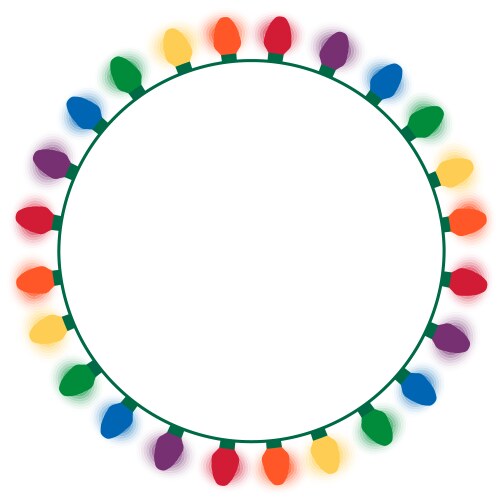 Christmas lights border Royalty Free Vector Image