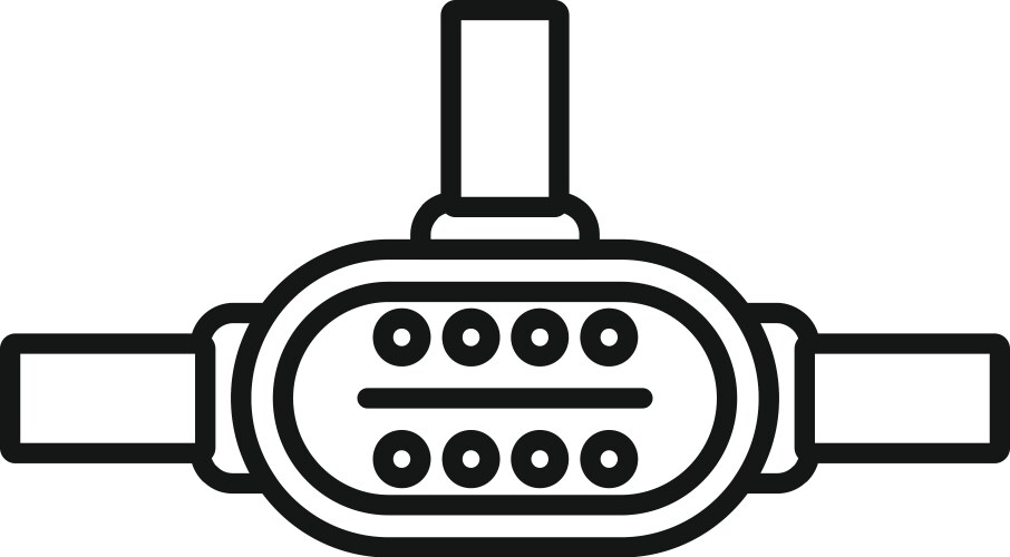 Electric fuse box icon for power control system Vector Image