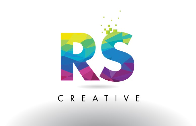 Rs r s letter logo design with creative lines Vector Image