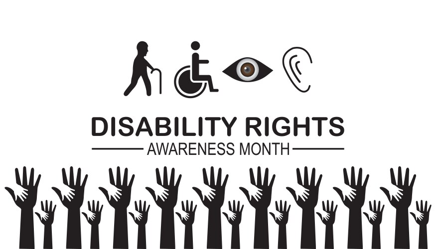 Disability rights awareness month Royalty Free Vector Image