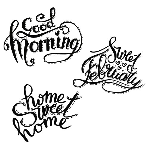 Good morning lettering text slogan calligraphy Vector Image
