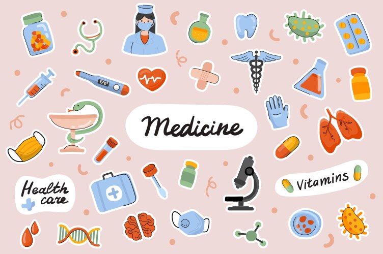 Set of girls fashion cute patches fun stickers Vector Image