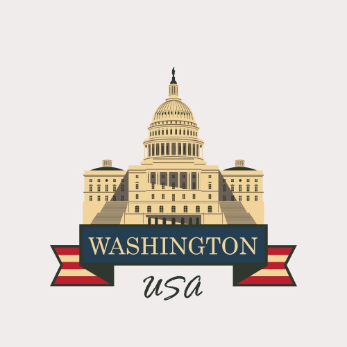 Washington state capitol Royalty Free Vector Image
